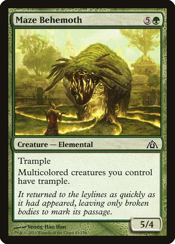 Maze Behemoth • Creature — Elemental (Dragon's Maze) - MTG Assist