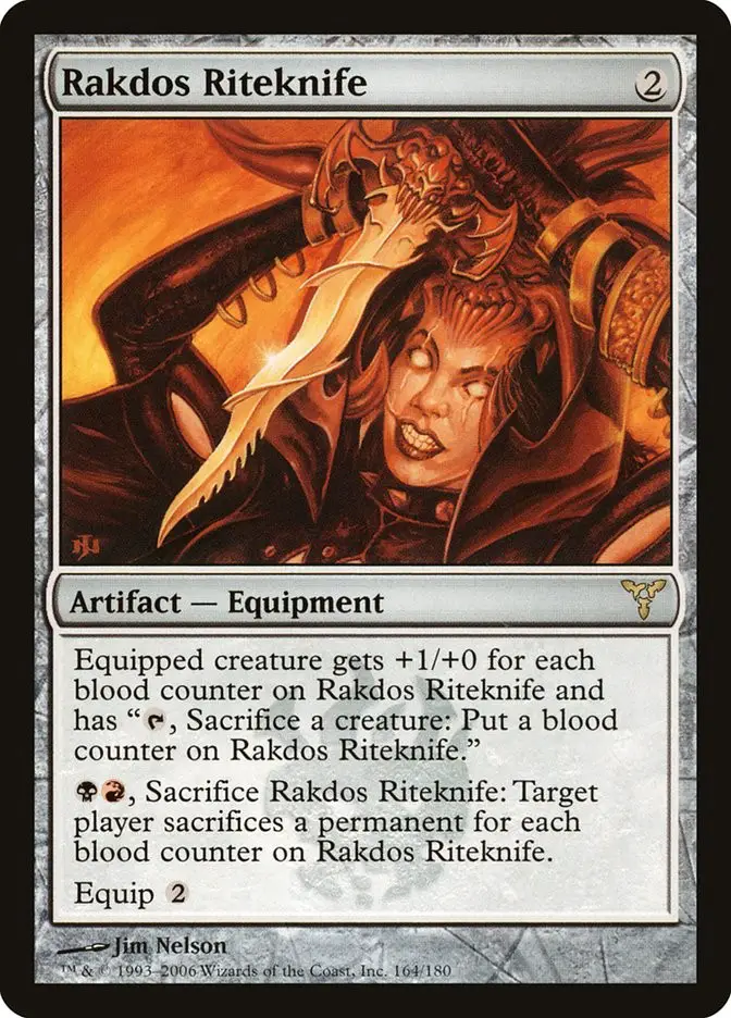 Rakdos Riteknife • Artifact — Equipment (Dissension) - MTG Assist