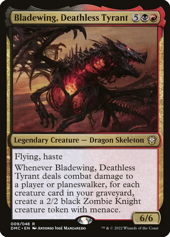 Bladewing, Deathless Tyrant • Legendary Creature — Dragon Skeleton ...