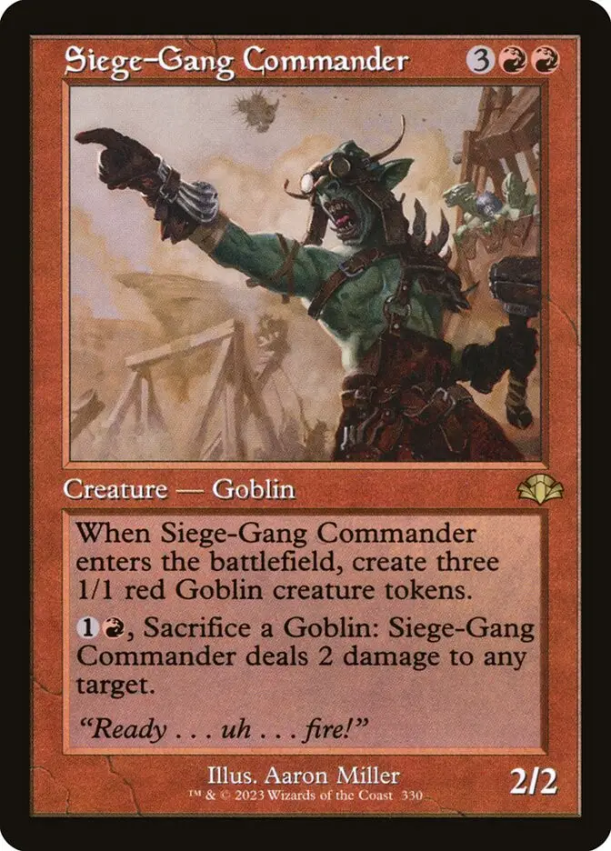 Siege-Gang Commander • Creature — Goblin (Dominaria Remastered) - MTG ...