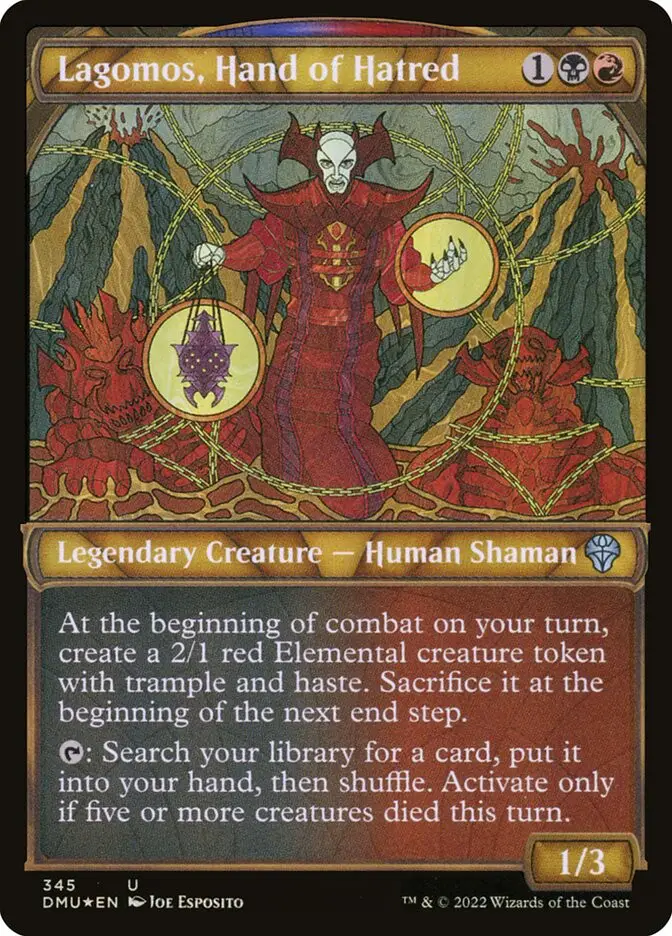 Lagomos, Hand of Hatred • Legendary Creature — Human Shaman (Dominaria ...