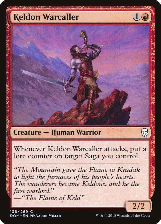 Keldon Warcaller • Creature — Human Warrior (Dominaria) - MTG Assist