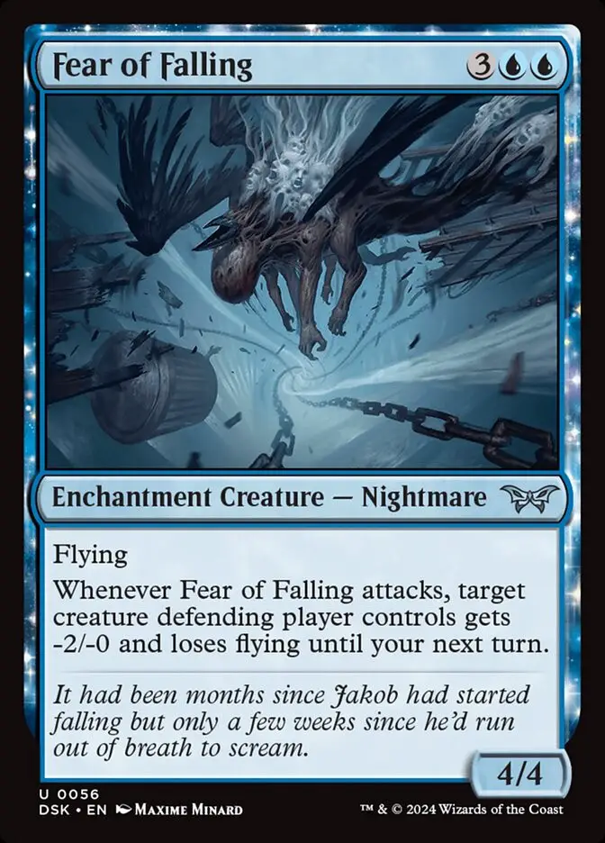 Fear of Falling • Enchantment Creature — Nightmare (Duskmourn: House of ...