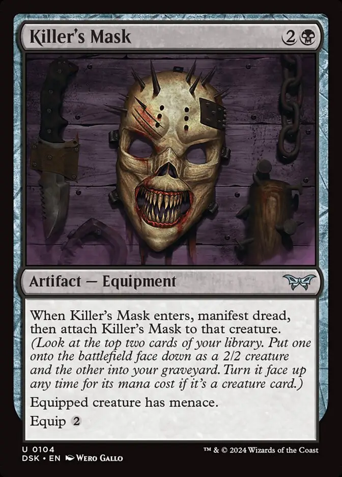Killer's Mask • Artifact — Equipment (Duskmourn: House of Horror) - MTG ...