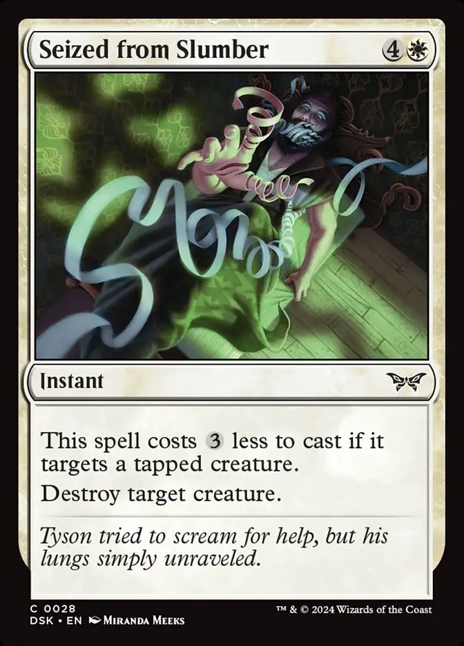 Seized from Slumber • Instant (Duskmourn: House of Horror) - MTG Assist