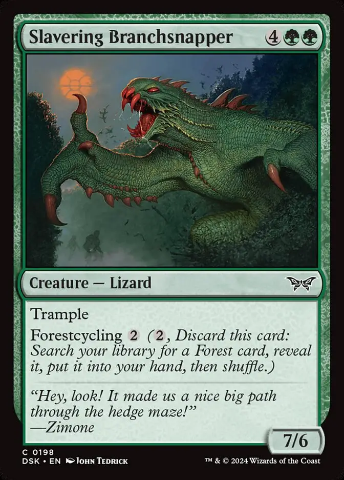 Slavering Branchsnapper • Creature — Lizard (Duskmourn: House of Horror ...