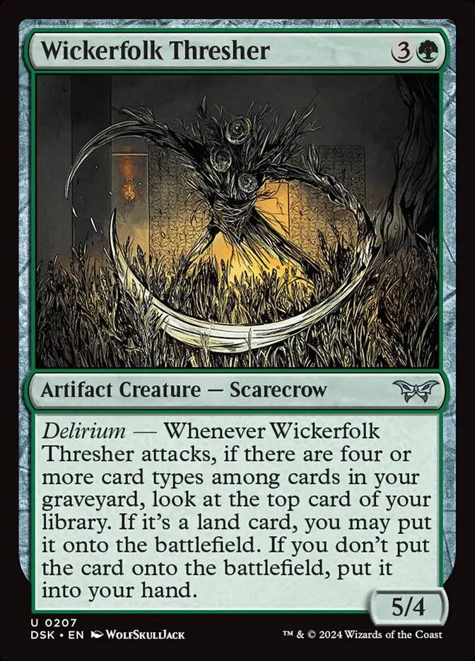 Wickerfolk Thresher • Artifact Creature — Scarecrow (Duskmourn: House ...