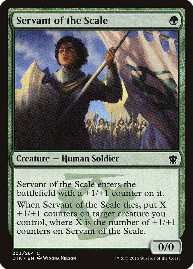 Servant of the Scale • Creature — Human Soldier (Dragons of Tarkir ...
