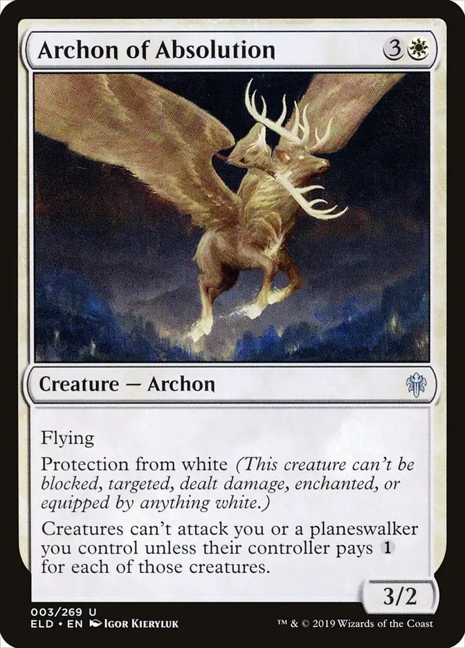 Archon of Absolution • Creature — Archon (Throne of Eldraine) - MTG Assist