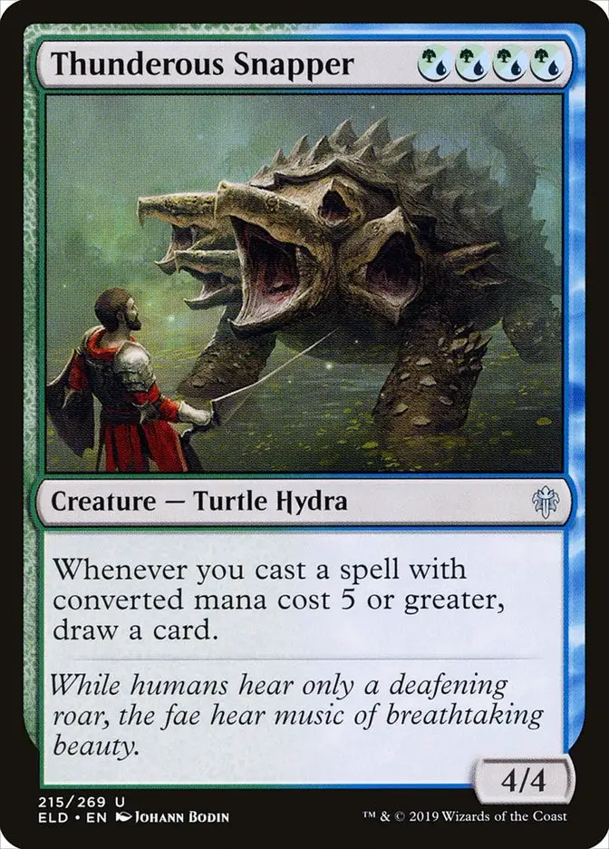 Thunderous Snapper • Creature — Turtle Hydra (Throne of Eldraine) - MTG ...