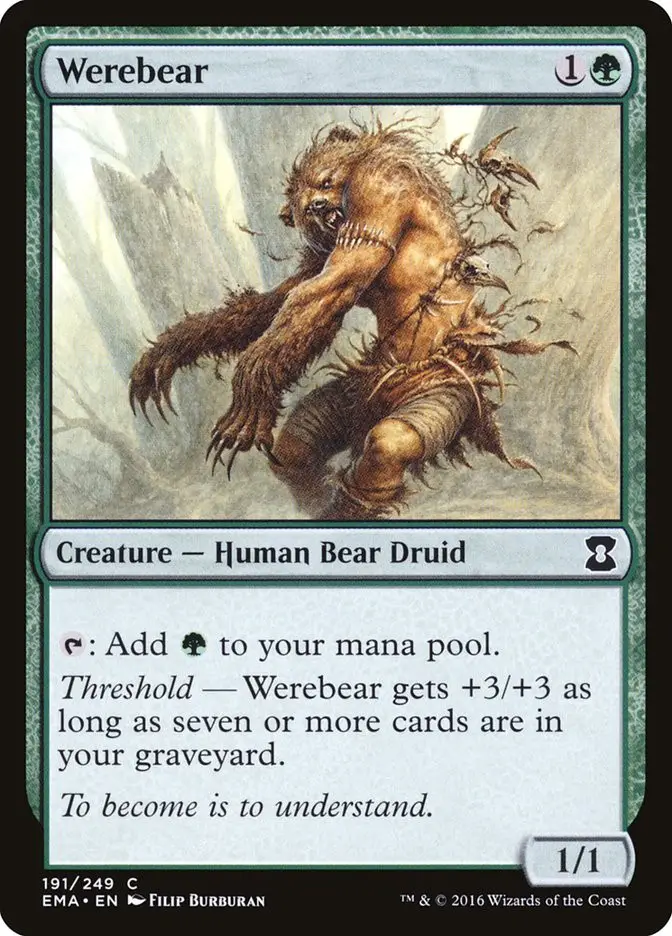 Werebear • Creature — Human Bear Druid (Eternal Masters) - MTG Assist