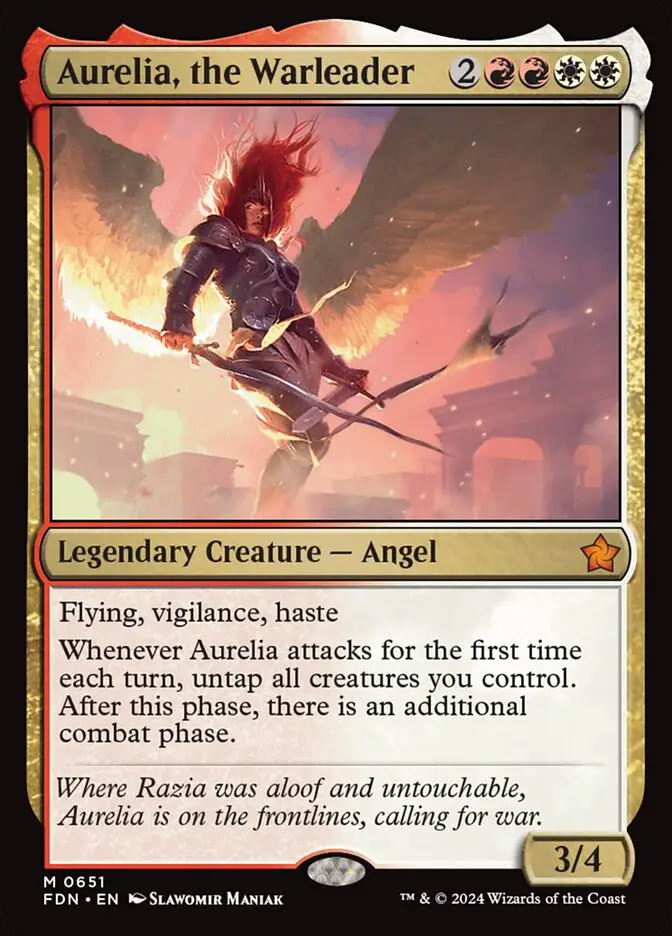 Aurelia, the Warleader • Legendary Creature — Angel (Foundations) - MTG ...