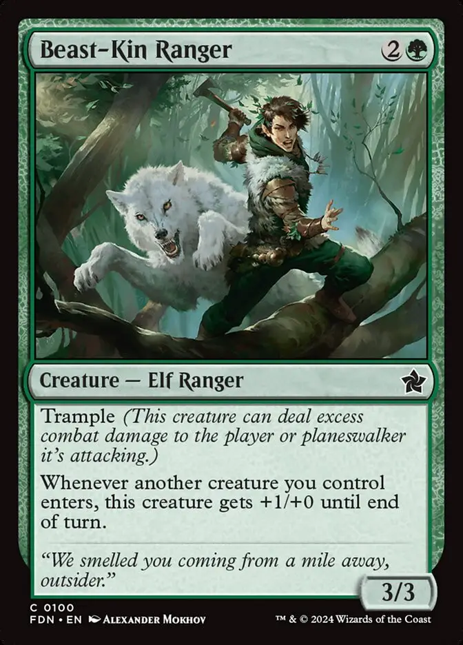 Beast-Kin Ranger • Creature — Elf Ranger (Foundations) - MTG Assist