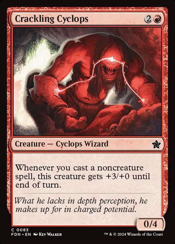 Crackling Cyclops • Creature — Cyclops Wizard (Foundations) - MTG Assist