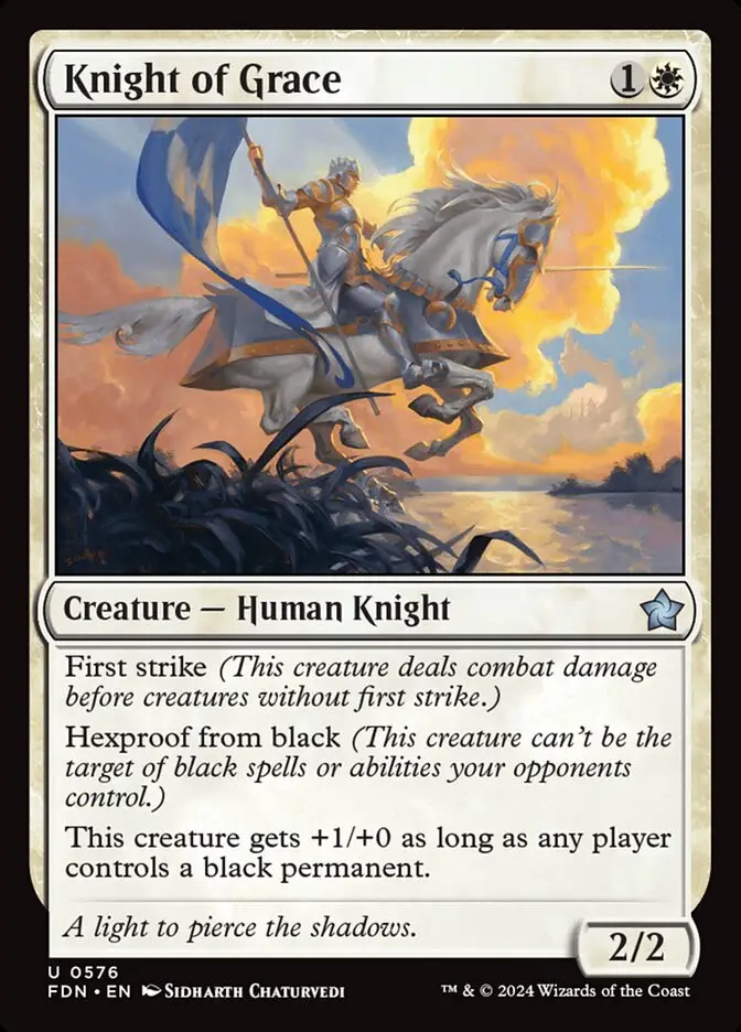 Knight of Grace • Creature — Human Knight (Foundations) - MTG Assist