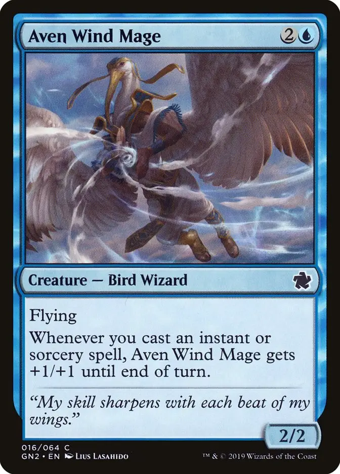Aven Wind Mage • Creature — Bird Wizard (Game Night 2019) - MTG Assist