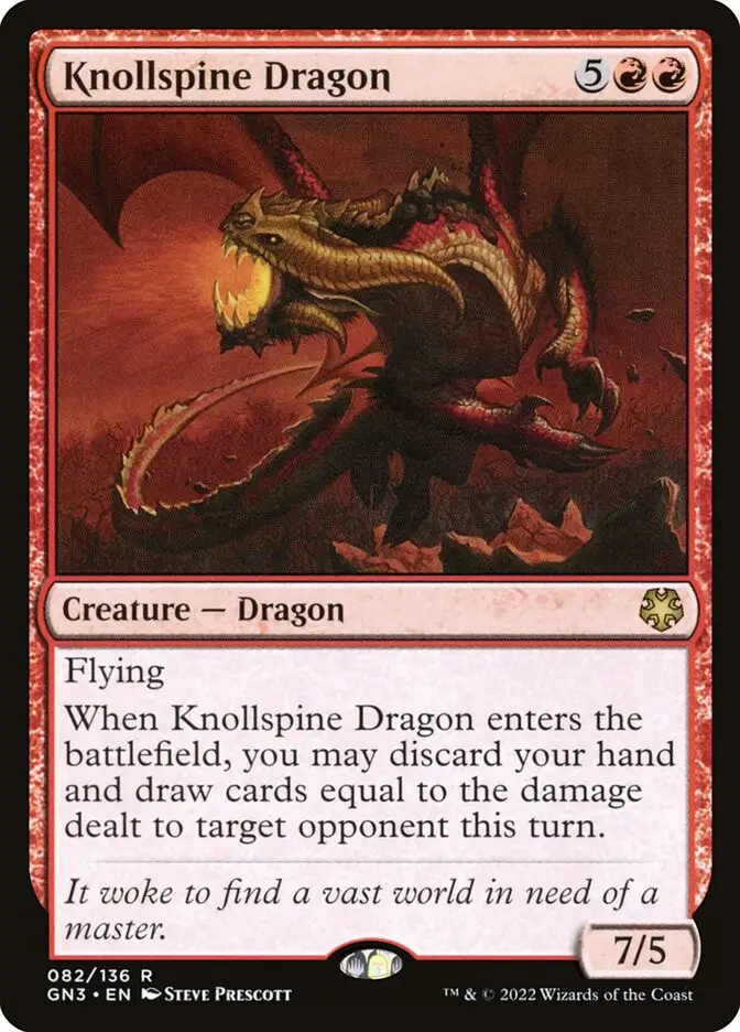 Knollspine Dragon • Creature — Dragon (Game Night: Free-for-All) - MTG ...