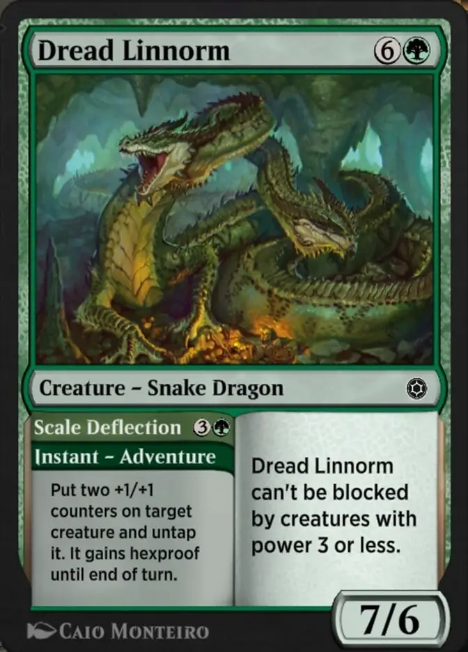 Dread Linnorm // Scale Deflection • Creature — Snake Dragon // Instant ...