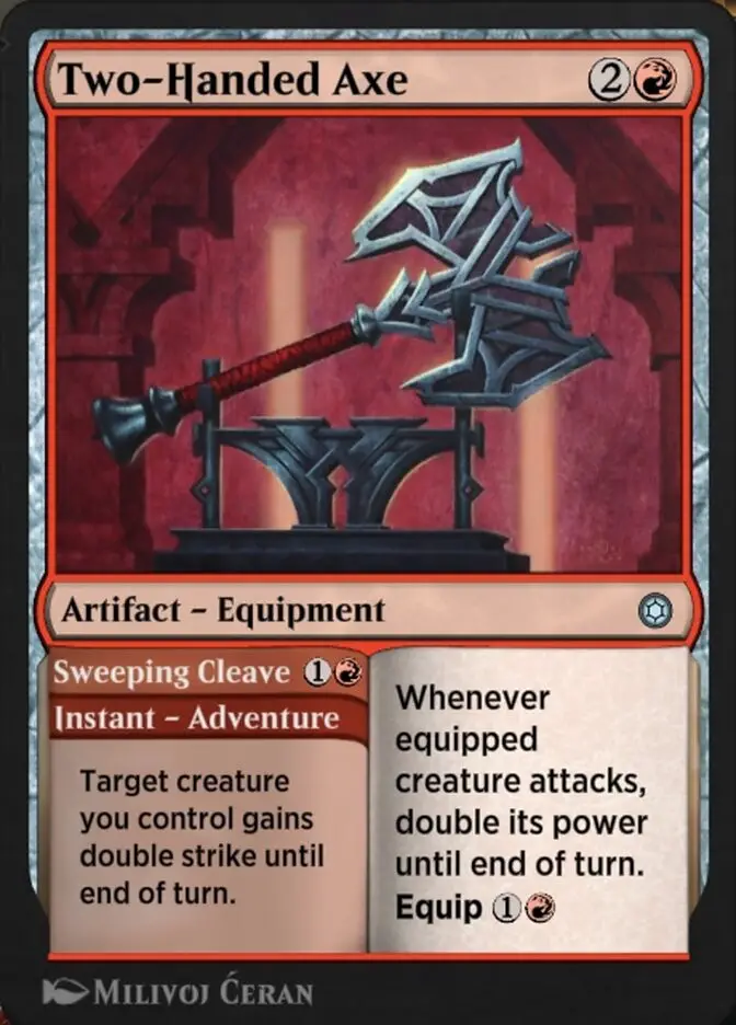 Two-Handed Axe // Sweeping Cleave • Artifact — Equipment // Instant ...