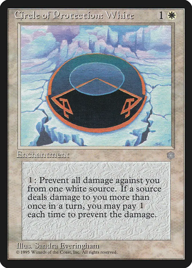 Circle of Protection: White • Enchantment (Ice Age) - MTG Assist
