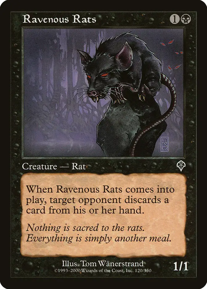 Ravenous Rats • Creature — Rat (Invasion) - MTG Assist