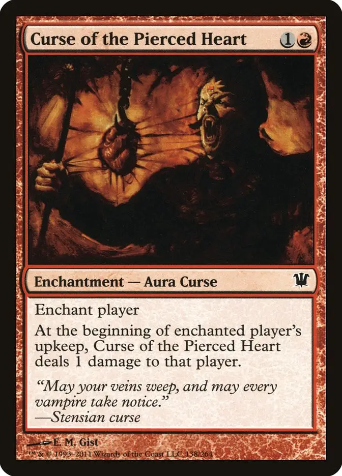 Curse of the Pierced Heart • Enchantment — Aura Curse (Innistrad) - MTG ...
