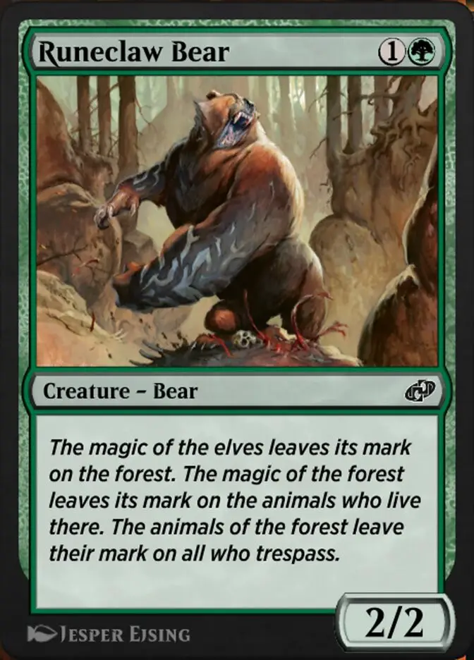 Runeclaw Bear • Creature — Bear (Jumpstart: Historic Horizons) - MTG Assist