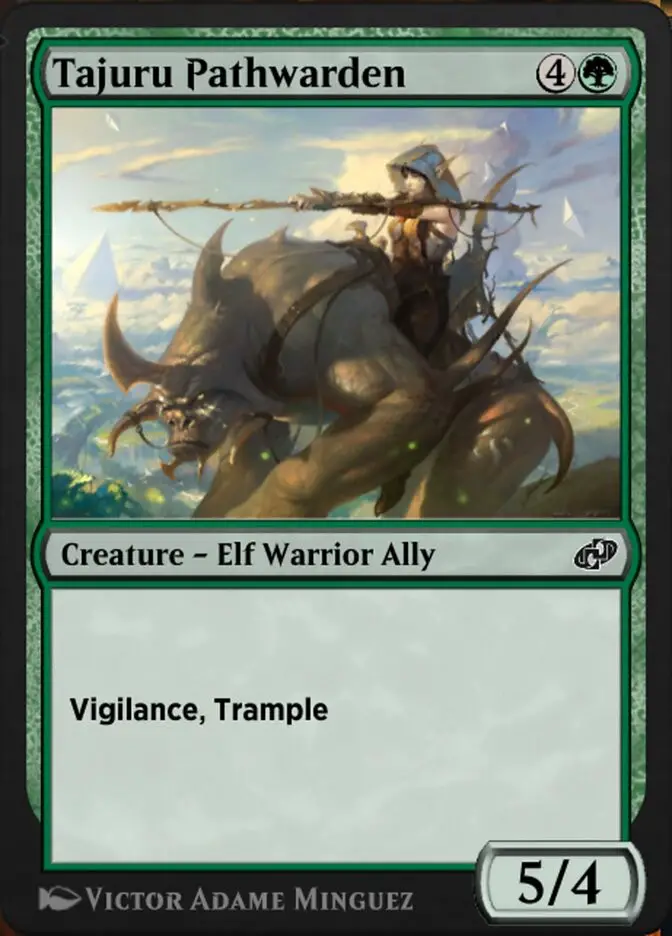 Tajuru Pathwarden • Creature — Elf Warrior Ally (Jumpstart: Historic ...