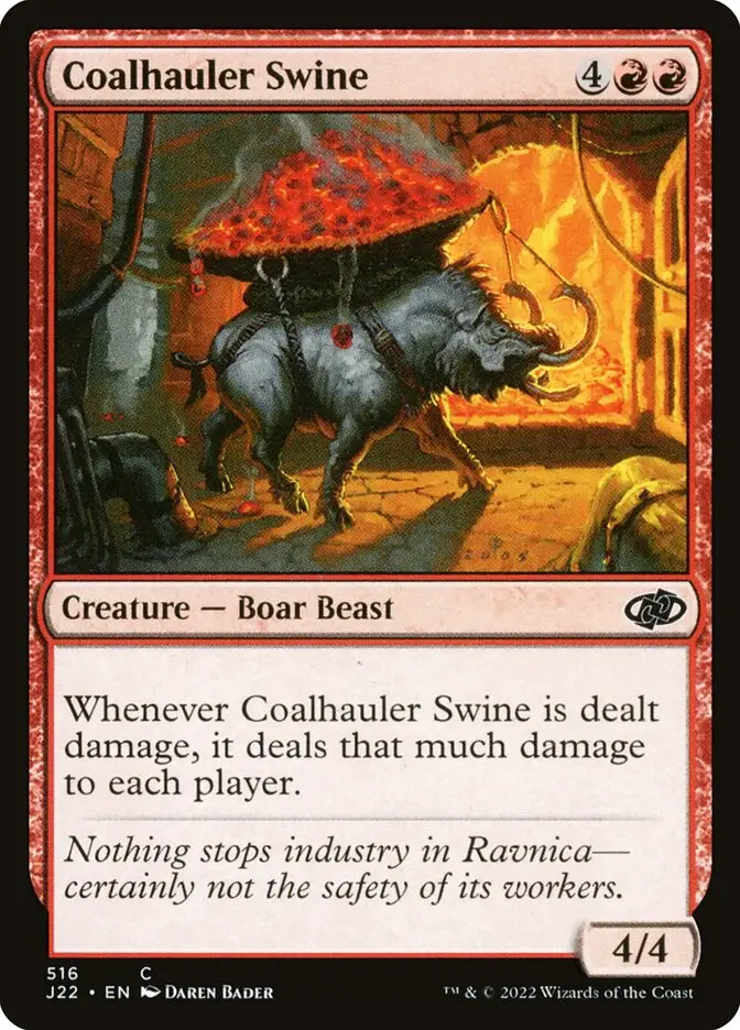 Coalhauler Swine • Creature — Boar Beast (Jumpstart 2022) - MTG Assist