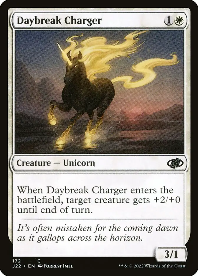 Daybreak Charger • Creature — Unicorn (Jumpstart 2022) - MTG Assist