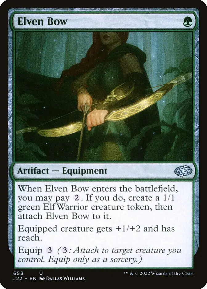 Elven Bow • Artifact — Equipment (Jumpstart 2022) - MTG Assist
