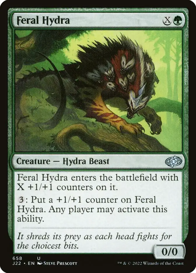 Feral Hydra • Creature — Hydra Beast (Jumpstart 2022) - MTG Assist