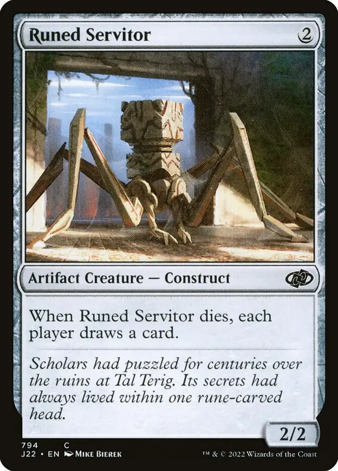 Runed Servitor • Artifact Creature — Construct (Jumpstart 2022) - MTG ...