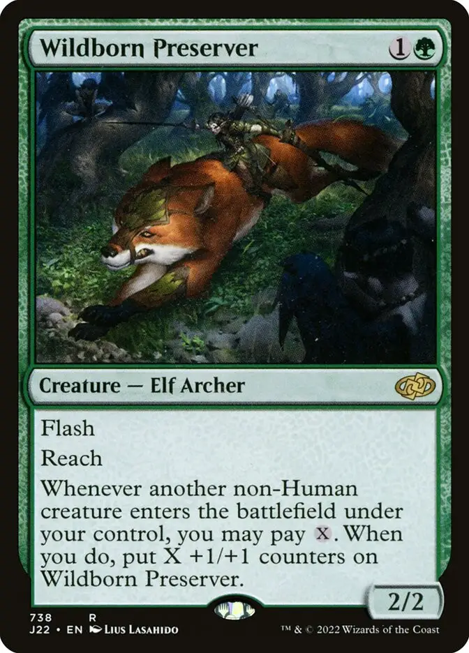 Wildborn Preserver • Creature — Elf Archer (Jumpstart 2022) - MTG Assist
