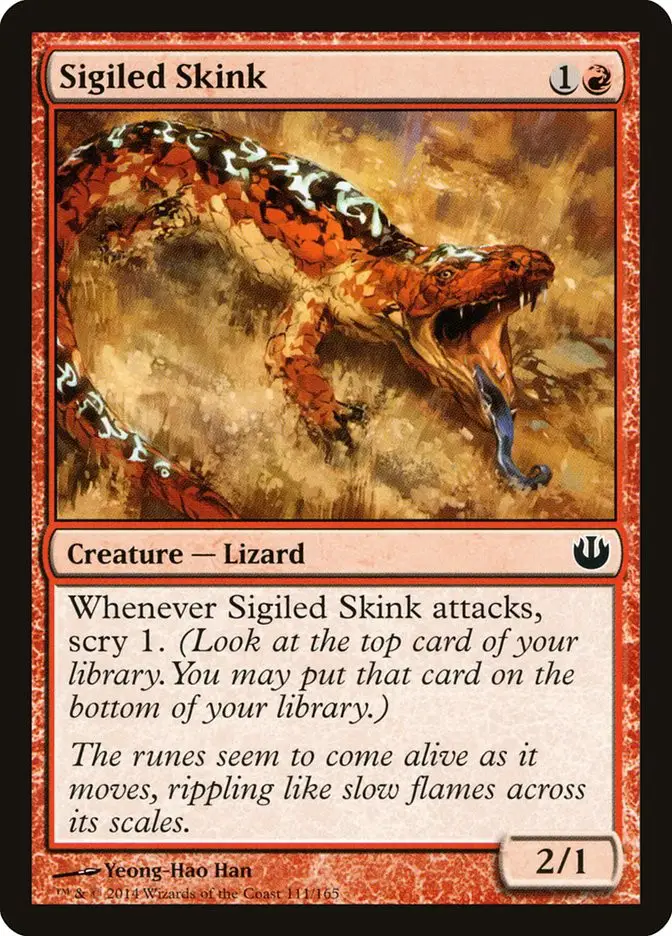 Sigiled Skink • Creature — Lizard (Journey into Nyx) - MTG Assist