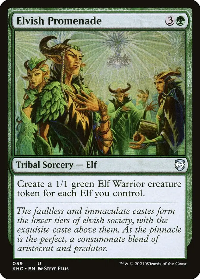 Elvish Promenade • Kindred Sorcery — Elf (Kaldheim Commander) - MTG Assist