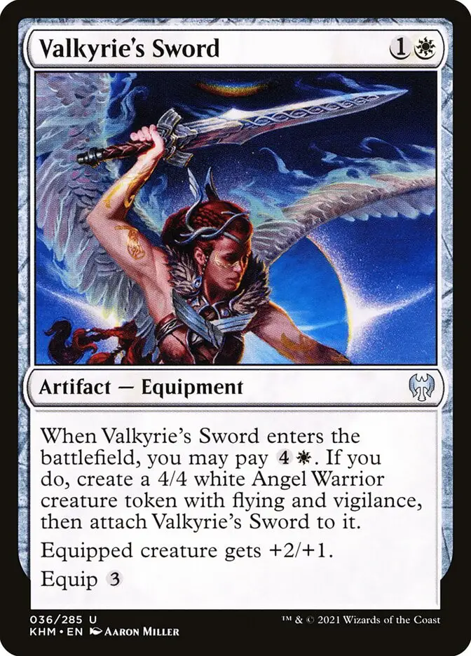 Valkyrie's Sword • Artifact — Equipment (Kaldheim) - MTG Assist