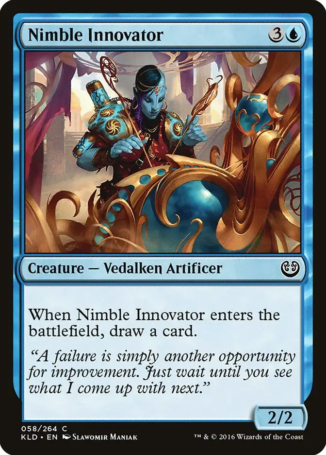 Nimble Innovator • Creature — Vedalken Artificer (Kaladesh) - MTG Assist
