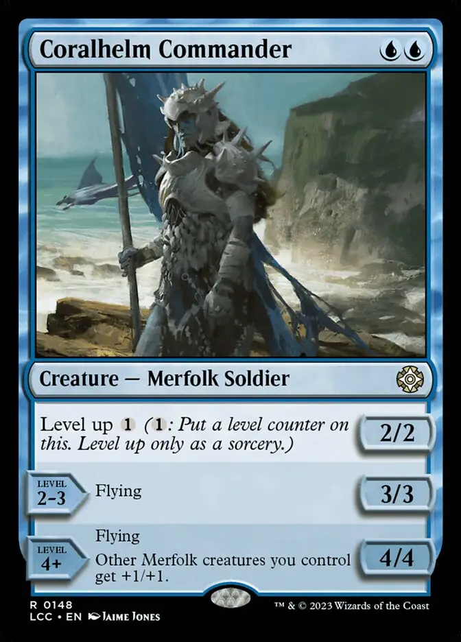 Coralhelm Commander • Creature — Merfolk Soldier (The Lost Caverns of ...