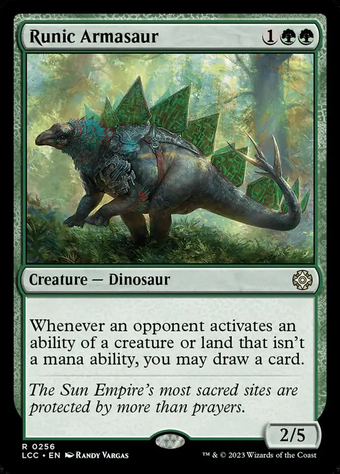Runic Armasaur • Creature — Dinosaur (The Lost Caverns of Ixalan ...