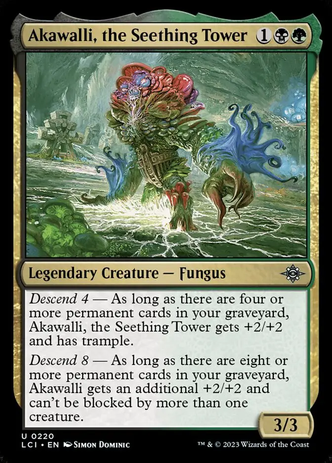 Akawalli, the Seething Tower • Legendary Creature — Fungus (The Lost ...