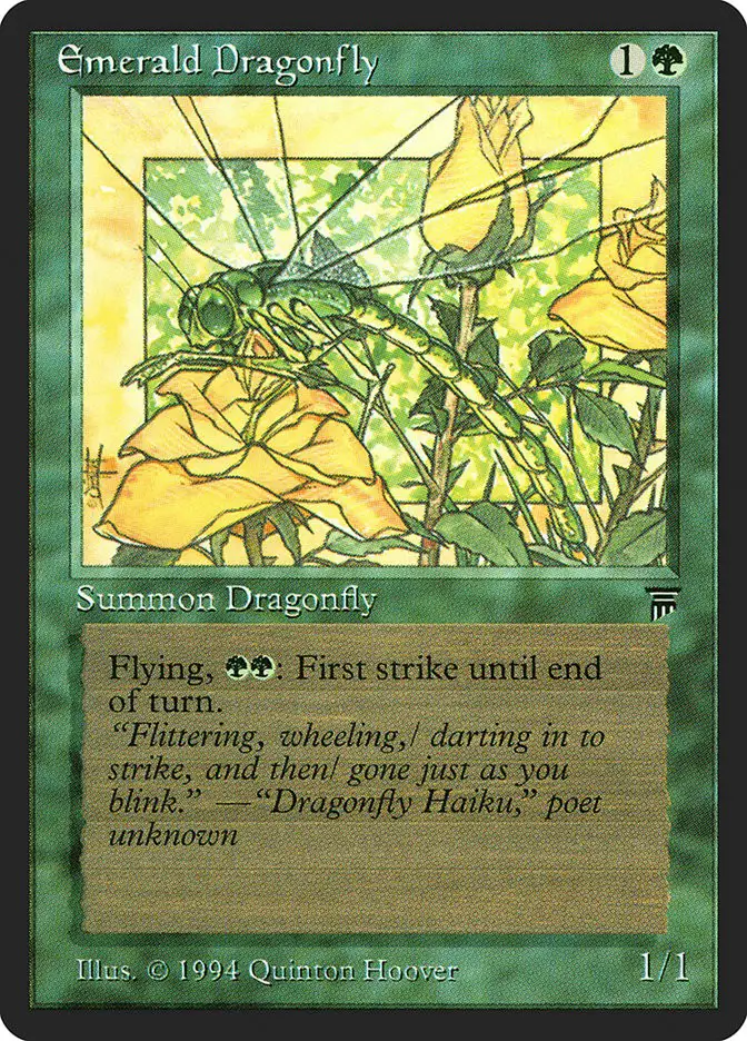 Emerald Dragonfly • Creature — Insect (Legends) - MTG Assist