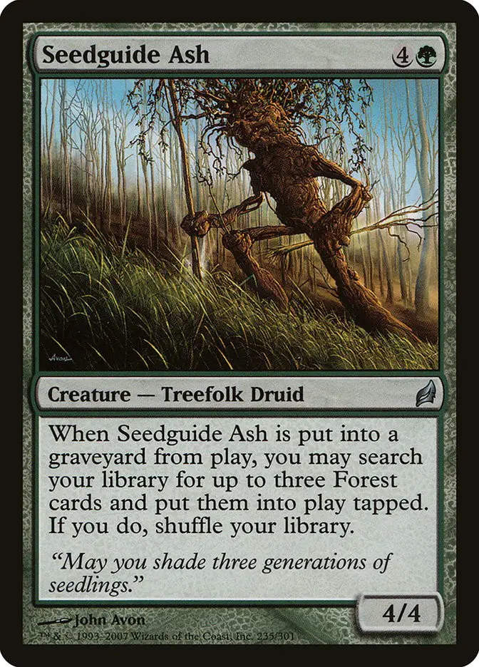 Seedguide Ash • Creature — Treefolk Druid (Lorwyn) - MTG Assist