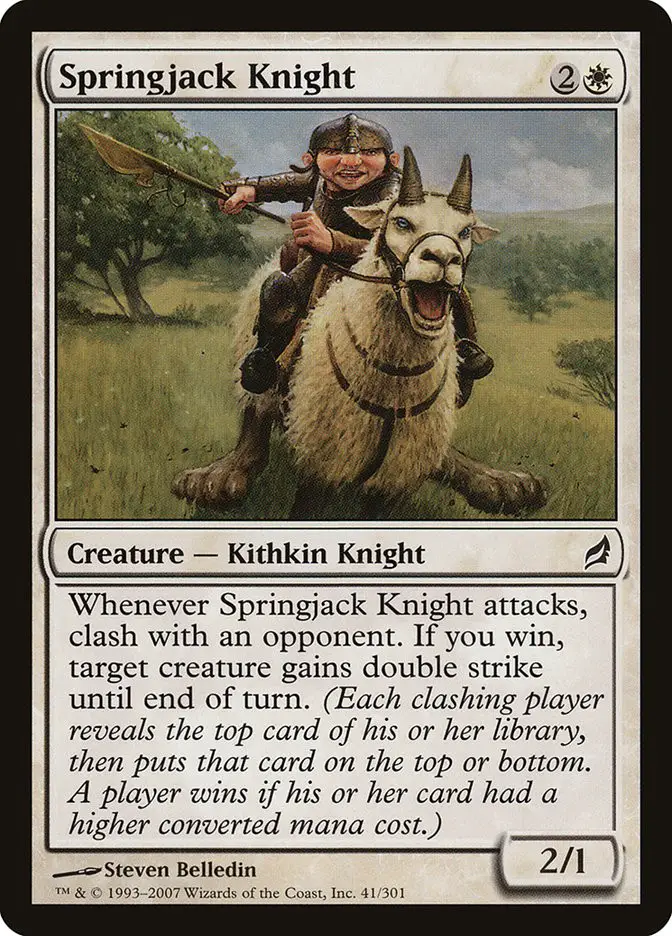 Springjack Knight • Creature — Kithkin Knight (Lorwyn) - MTG Assist