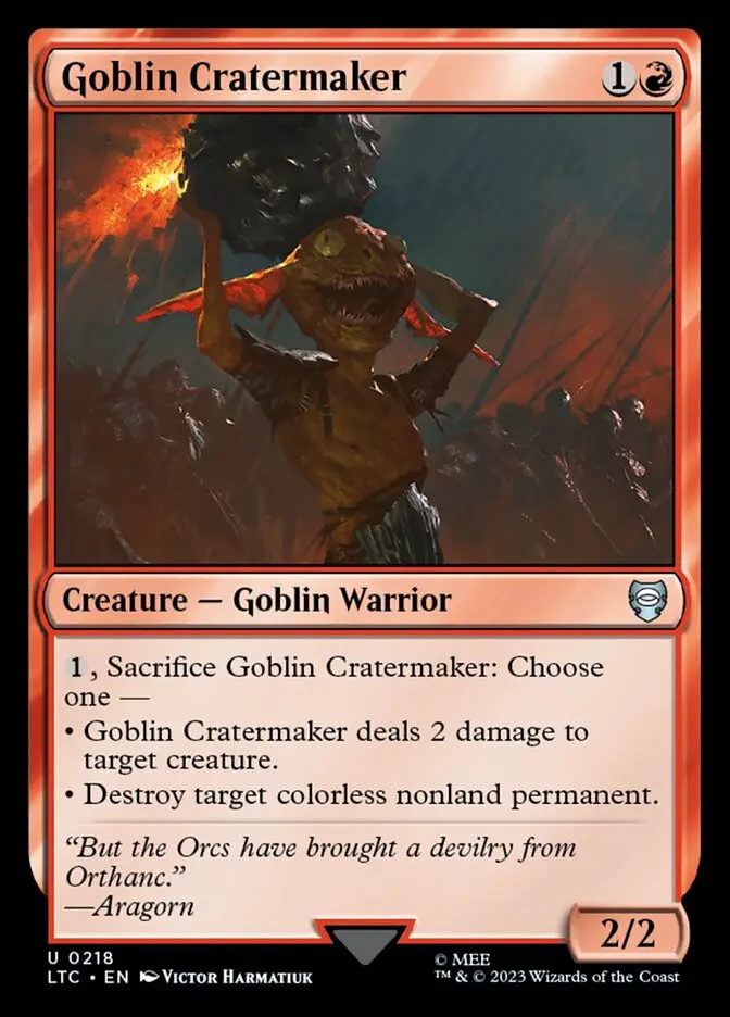 Goblin Cratermaker • Creature — Goblin Warrior (Tales of Middle-earth ...