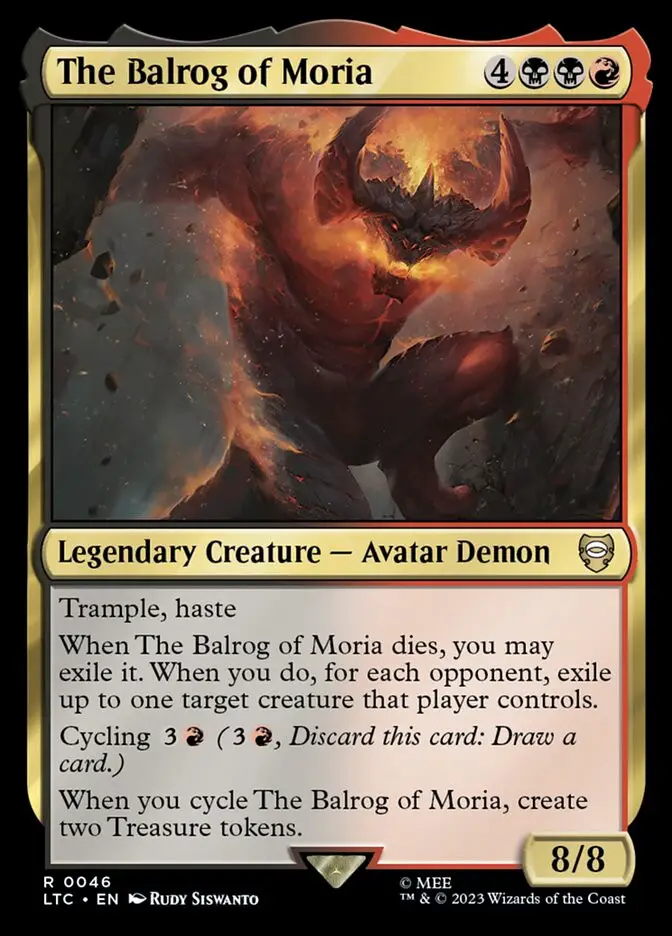 The Balrog of Moria • Legendary Creature — Avatar Demon (Tales of ...
