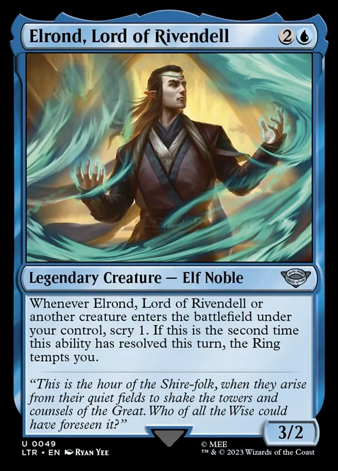 Elrond, Lord of Rivendell • Legendary Creature — Elf Noble (The Lord of ...