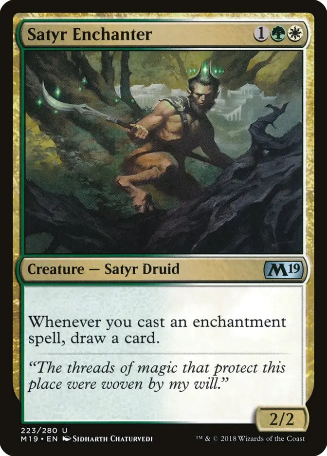 Satyr Enchanter • Creature — Satyr Druid (Core Set 2019) - MTG Assist