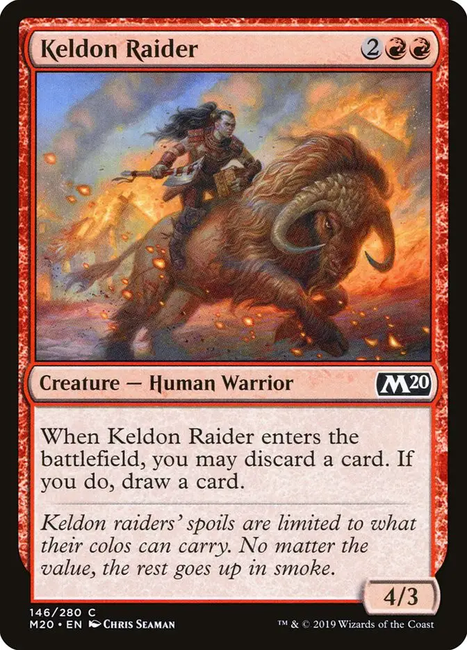 Keldon Raider • Creature — Human Warrior (Core Set 2020) - MTG Assist