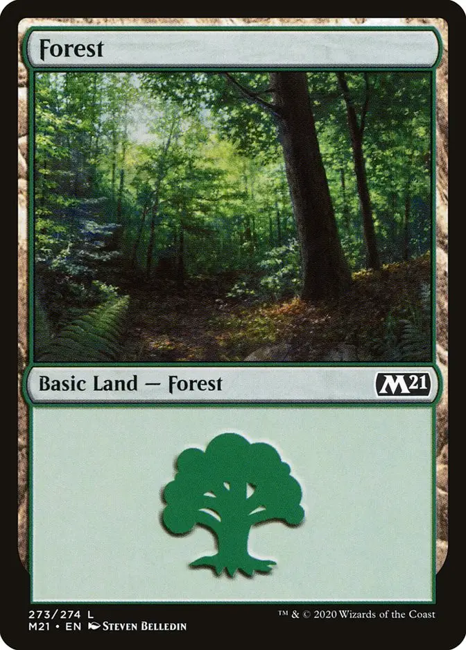 Forest • Basic Land — Forest (Core Set 2021) - MTG Assist
